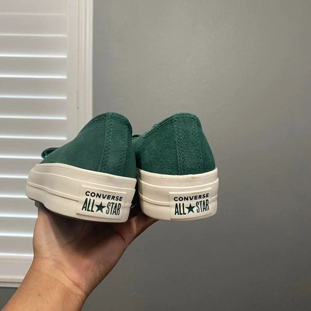Shoes | Converse Green Suede Chuck Taylor All Star Ii Platform Trainers ...